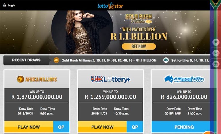 LottoStar Casino Games Login - Deposit Bonus South Africa